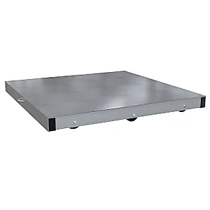 Vestil DOL-ST-3636-6T Aluminum Pallet Dolly with Solid Top Tilt 36 in. x 36 in. 4000 Lb. Capacity Silver
