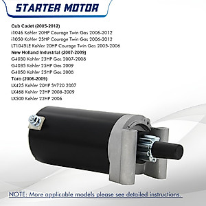 Kohler 7000 Series Starter Motor Replacement KT715 KT725 KT730 KT735 Courage Twin SV710 SV715 SV720 SV730 SV735 SV740,20HP 23HP 25HP 27HP 1999-1140051 3209801 3209803 3209804 3209808