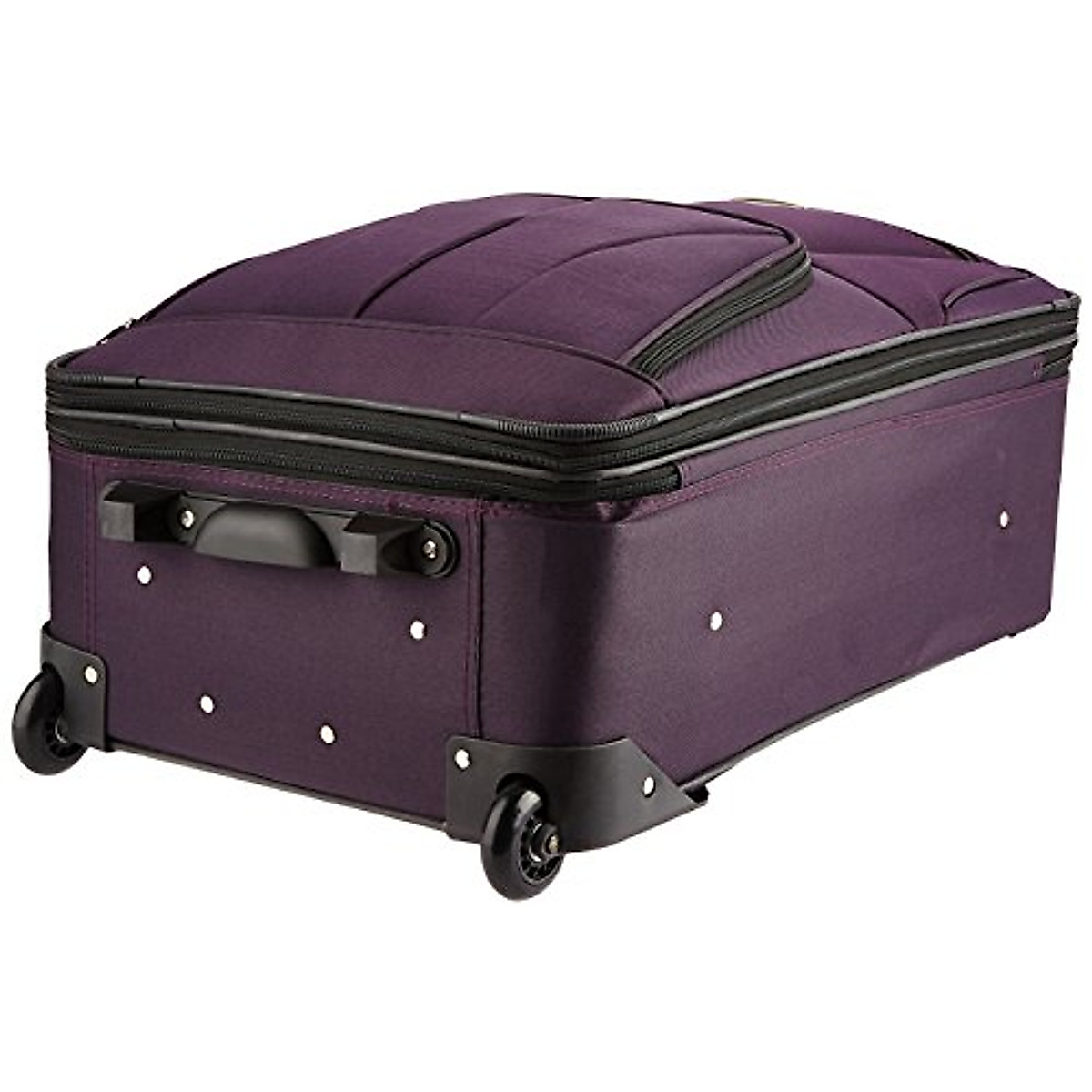 Rockland Fashion Expandable Softside Upright Luggage Set, Purple, 2-Piece (14/19)