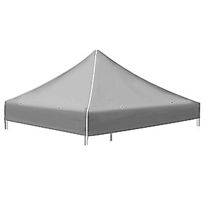 BenefitUSA Ez pop Up Instant Canopy 10'X10' Replacement Top Gazebo EZ Canopy Cover Patio Pavilion Sunshade Polyester (Grey)