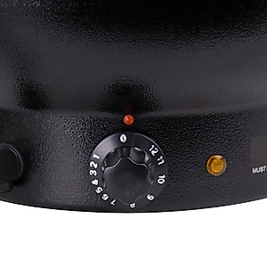 Hakka Soup Warmer, Soup Warmers Commercial, Ideal for Soups, Stews, Match Your Kitchen Aesthetic,11-Quart,Black