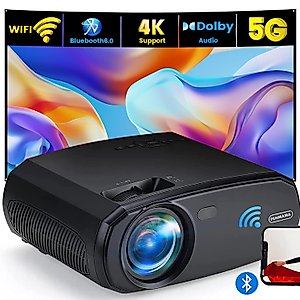 1080P HD Projector, 5G WiFi Bluetooth 4K Projector, PENMAMA 9500L Movie Mini Projector with Zoom/±15° Keystone/ 300" Display/Phone Mirroing, Compatible with HDMI, VGA, USB, Phone, TV, Laptop, PC, PS5