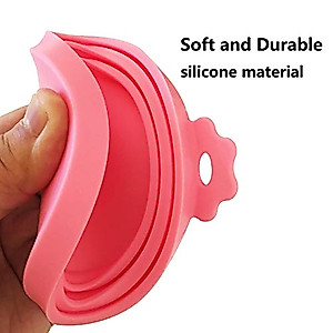 DYBEN Pet Can Covers/Dog Cat Food Can Lids/5 Pack/Universal BPA Free/Silicone Pet Food Can Lids Covers/Fits Most Standard Size Dog and Cat Can Tops for Pet Food Storage