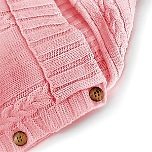 XMWEALTHY Newborn Baby Wrap Swaddle Blanket Knit Sleeping Bag Sleep Sack Stroller Wrap for Baby(Light Pink) (0-6 Month)