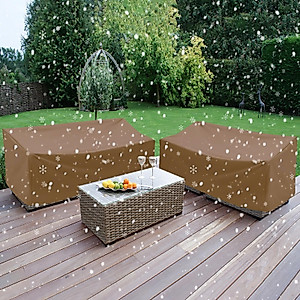 Outdoor Bench Cover for 3-Seater Bench, 210D Waterproof Outdoor Patio Furniture Cover, All Weather Resistant Bench Cover for Patio Furniture Garden Sofa Chair, 64" L x 26" W x 35" H (3 Seater)