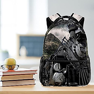 VBFOFBV Travel Backpack, Laptop Backpack for Women Men, Fashion Backpack, Train Mountain