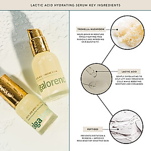 Olga Lorencin Lactic Acid Hydrating Serum, Face Brightening, Pore Refining Skincare for Oily, Damaged, Aging Skin w/Hyaluronic Acid for a Radiant Complexion, Even Skin Tone 30 ml