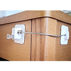 YEYA Upgraded No Drill Furniture Wall Anchors for Baby Proofing, Anti Tip Furniture Straps for Child Safety 2 Pack