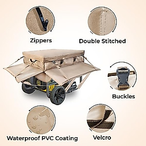 IMPROVED! Generator Cover while Running Heavy Duty 100% Waterproof Portable Generator Enclosure Tent to Run in All Weather- 3 Layers Protection Shed with Inbuilt Frame for 3500w-12000w Generators