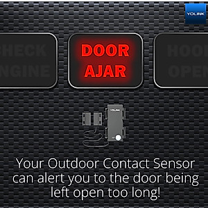 YoLink LoRa Smart Outdoor Contact Sensor & Hub Starter Kit: Hub, (2) Gate & Shed Door Sensors, Contact-Closure Sensor, Email/SMS/Push Alerts, 1/4 Mile Open Air Range, Alexa, IFTTT, Home Assistant