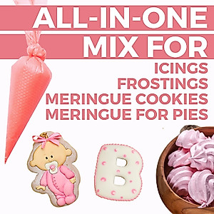Meringue Powder (1 lb) For Royal Icing, Meringue Cookies, & Meringue for Pies - Perfect for Cookie Decorating - Create Incredible Royal Icing or Frosting for Sugar Cookies - Complete Mix - Non-GMO