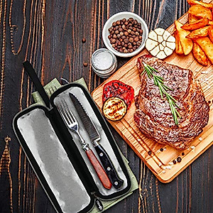 CM Reusable Portable Travel Tableware Carrying Bag Storage Case Cutlery Flatware Organziers for Straw Spoon Fork Chopsticks Utensil Holder (Marble White Pattern)