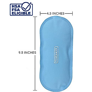 TruHealth Gel Ice Packs (2 Pack) - FSA HSA Approved Large Size 4.5 x 9.5 in for Various Body Pain and Injuries, Reusable, Cold Compress Therapy
