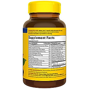 Nature Made Multi + Elderberry Capsules, Multivitamin for Daily Immune Support, One Per Day Multivitamin, 60 Count