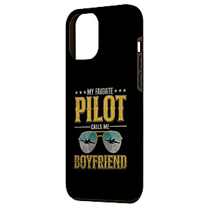 iPhone 15 Pro Max Pilot Calls Me Boyfriend Airplane Helicopter Graphic Case