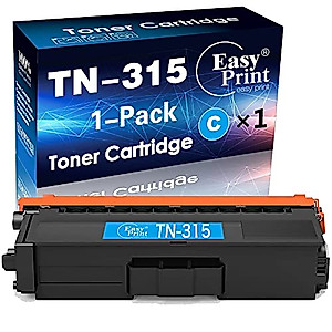 EASYPRINT (1xCyan Pack) Compatible Cyan TN315 Toner Cartridge TN-315 Used for Brother HL-4140CN/ 4150CDN/ 4570CDWT/ 4570CDW, MFC-9460CDN/ 9465CDN/ 9560CDN/ 9970CDN, DCP-9055CDN/ 9270CDN Printers