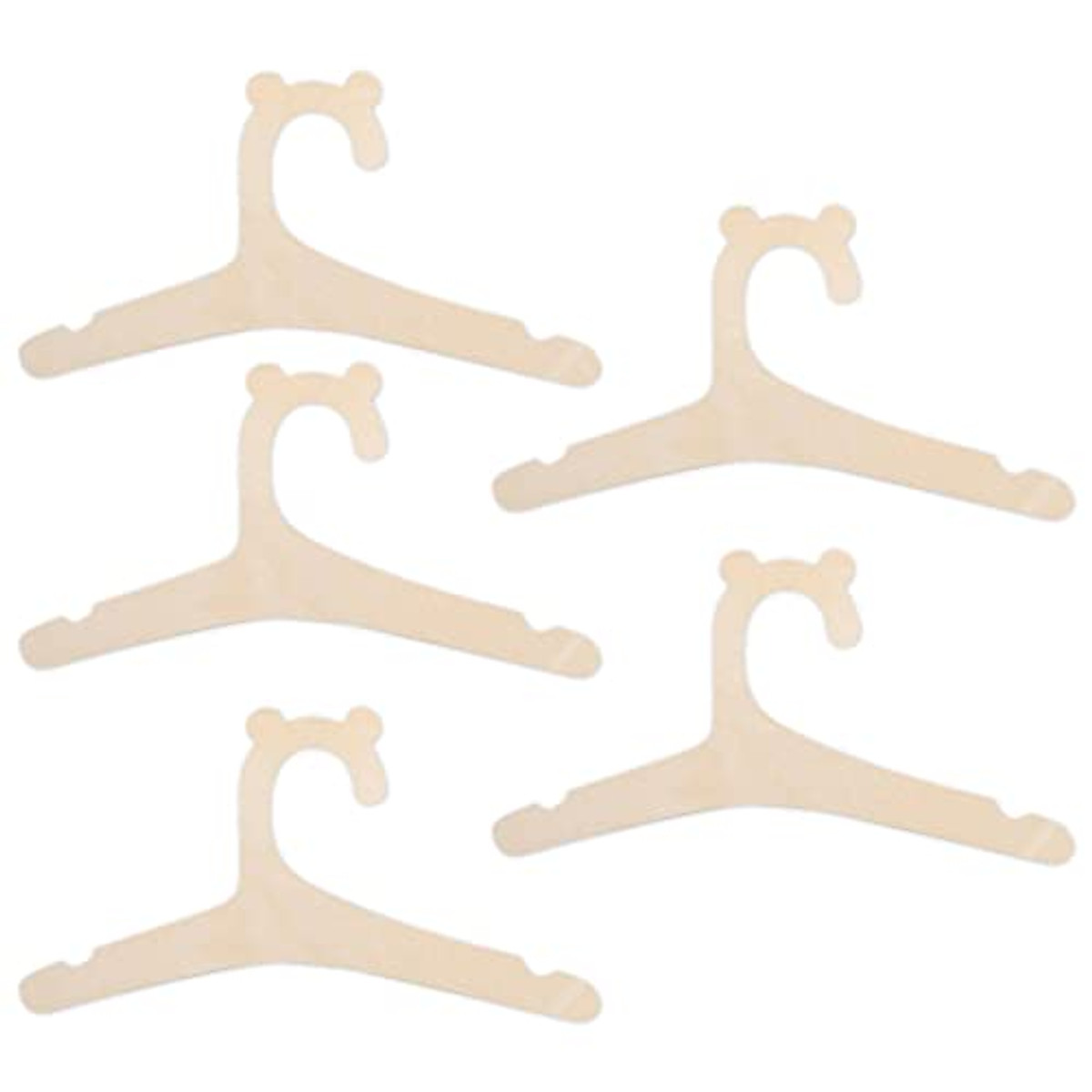 Littryee Toddler Hangers, Wooden Baby Hangers, Baby Clothes Hangers Creative Bear Cardboard Hangers, Ultra Slim Children Wooden Hangers for Baby Clothes