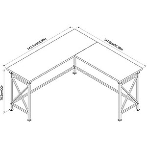 Signature Design by Ashley Jaeparli Modern Farmhouse Home Office L Shaped Desk, Brown