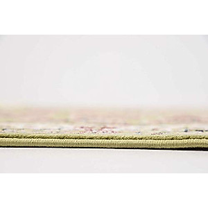 Unique Loom Narenj Collection Classic Traditional Textured Medallion Pattern Design Area Rug, 8' x 10' Rectangle, Green/Blue