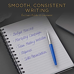 Parker Quink flow Ballpoint Pen Ink Refills, Medium Tip, Blue, 3 Count