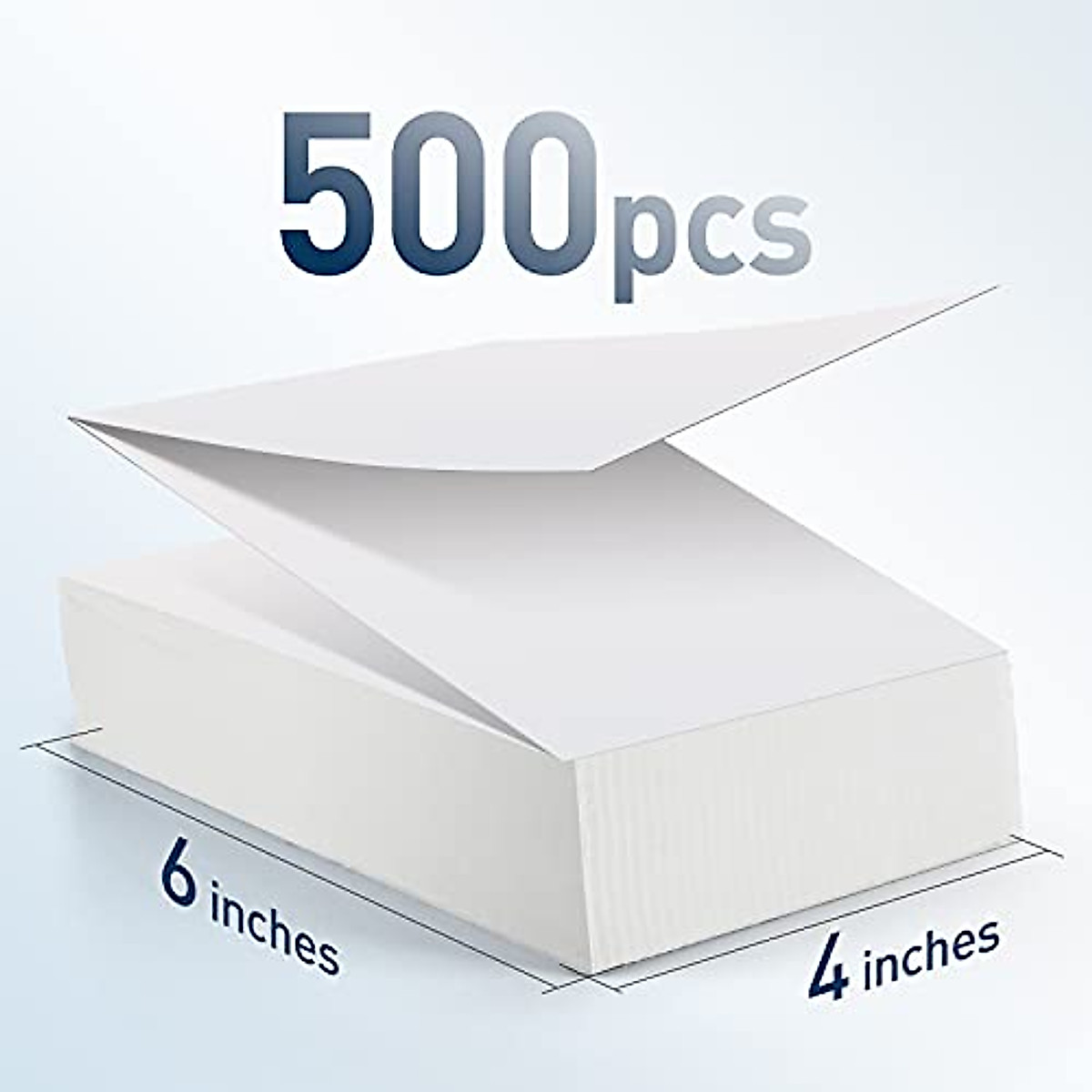 iDPRT Shipping Labels - 4×6 Thermal Direct Shipping Label, Fan-Fold Labels, Thermal Shipping Label for Label Printer, 500 Labels Per Stack, Address Blank Labels for Office, Strong Adhesive Labels