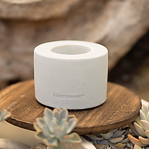 Frontsea Tabletop Rubbing Alcohol Fire Pit, Portable Tabletop Fireplace Concrete Bowl, Outdoor Indoor Ethanol Fireplace for Farmhouse, Valentine's Day, Party, Dining and Birthday