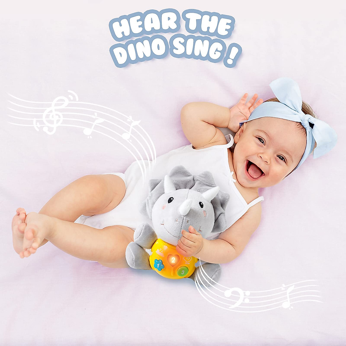 CozyBomB Dinosaur Plush Dino Music Toy