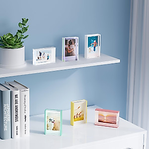 Instax Mini Photo Frames 2x3, Polaroid Picture Frame, Iridescent Acrylic Picture Frames for Desktop & Tabletop, Mini Instant Photo Frames for Fujifilm & Polaroid Film (3 Pack)Polaroid Frame for Photos