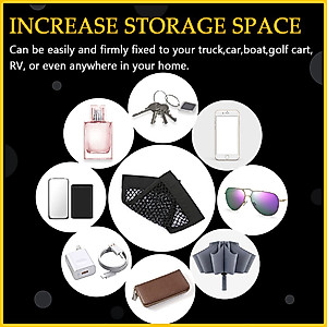2 Pack Universal Mesh Cargo Net Car Storage Net, Universal Mesh Cargo Net for Car Trunk Storage, Wall Sticker Organizer Pouch Bag Storage, Mesh Organizers Fit for Cars, SUVs, Trucks(15.75 * 9.84 Inch)