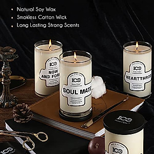 100HRS Highly Scented Candle 3.14x6, 18.5oz - Longest Burning Time Wax, Smokeless Cotton Wick, Pleasant Relaxing Romantic Scents, Popular Gift for Home, Women, Men - Soul Mate