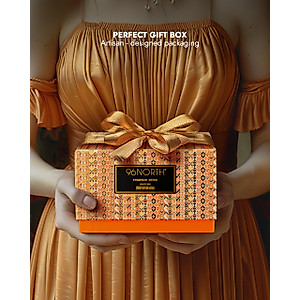 96NORTH Luxury Pumpkin Soy Candle | Large 3 Wick Jar Candle | Halloween & Fall Decor | Up to 40 Hours Burning | 100% Natural Soy Wax | Relaxing Aromatherapy Candle | Halloween Fall Candle Gift