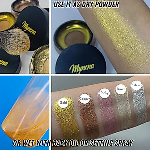 Mynena Yellow Gold Makeup Highlighter Pigment Powder | Vegan Paraben-Free Cruelty-Free