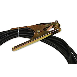 LOTOS GC01 19' Ground Cable 10-25 Ground Clamp for Plasma Cutter LTP5000D LT5000D CT520D LTPDC2000D LTP6000 TIG Welder TIG140 and MIG Welder MIG140, Black, Normal Load