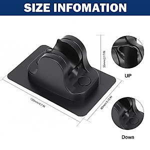 NearMoon Self Adhesive Shower Head Holder-Adjustable Handheld Shower Holder NO Drilling Wall Mount Waterproof (1 Pack, Matte Black)