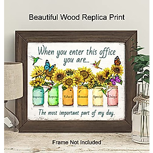 Inspirational Office Wall Art & Decor - Motivational Posters - Positive Quotes Wall Decor - Home Office Decor - Teamwork Wall Art - Inspirational Gifts - Entrepreneur Gifts -8x10 Unframed Picture Sign