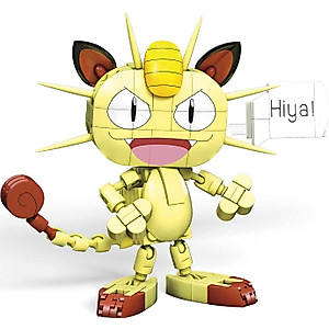 Mega Construx Pokemon Meowth Construction Set with Character Figures, Building Toys for Kids (169 Pieces)