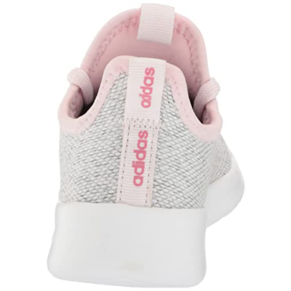 adidas Cloud Foam-Pure Running Shoe, White/White/Clear Pink, 4.5 US Unisex Big Kid
