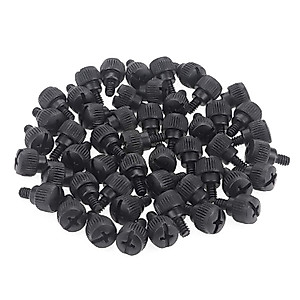 Favordrory 50 Pieces 6#-32x5 Computer Case Thumb Screws, Black