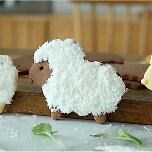 Lamb Sheep Cookie Cutter Shapes Set - 3 Pieces - Azflyife Stainless Steel Metal Animal Series Biscuit Mold Cutter for Easter Celebrate Christmas Birthday Party Wedding Holidays Baking Gift