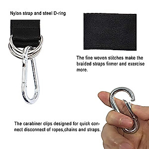 2 PCS Tree Swing Straps Tree Swing Hanging Kit,Heavy Duty Fitness Pull Up Hanging Straps Perfect for Tree Swing Seat,Hammock,Plank,Hammock,Cable Machine Attachment for Gym