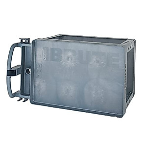 Rubbermaid Commercial Products Brute Heavy Duty 2-Shelf Utility/Service Cart, Medium, Lipped Shelves, Ergonomic Handle, 500 lbs. Capacity, Gray, for Warehouse/Garage/Cleaning/Maintenance/Stadiums