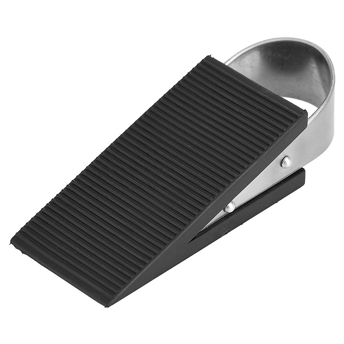 TOSEN 1Pc Rubber Stainless Steel Door Stop Wedge Block Stopper Safety Protector, Ideal for Home and Office,Door Stop, Wedge, and Block