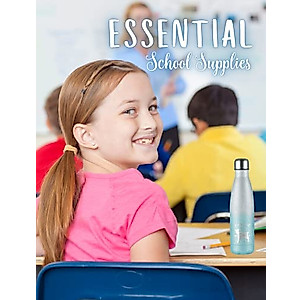 Onebttl Goat Gifts for Goat lovers, Glitter Silver-Blue Water Bottle for Women/Girls, Just a Girl who Loves Goats, Stainless Steel Insulated Bottle, Gift Box and Greeting Card Included