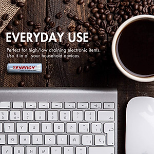 Tenergy TN160 12-Bay LCD NiMH/NiCD AAA/AA Battery Charger + 12x AA NiMH Rechargeable Batteries, Double A Batteries for Everyday Electronics