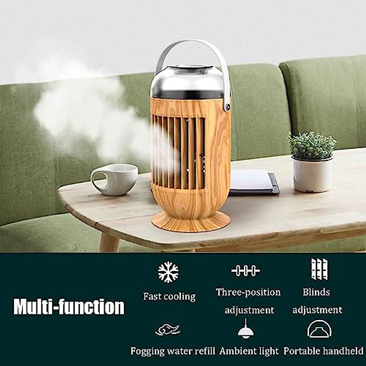 KALWEL,Portable Air Conditioners,Fans That Blow Cold Air,Mini Air Conditioner,Air Conditioner Portable for Room-3 Adjustable Speeds,USB,Support Remote Control,400ml,12V-for Bedroom,Office,RV,Camping