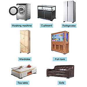 koutey 37" Moving Dollys with Wheels Adjustable Furniture Dolly Appliances Dolly Washing Machine Stand Refrigerator Base Moving Cart Flat Dolly Piano Dolly