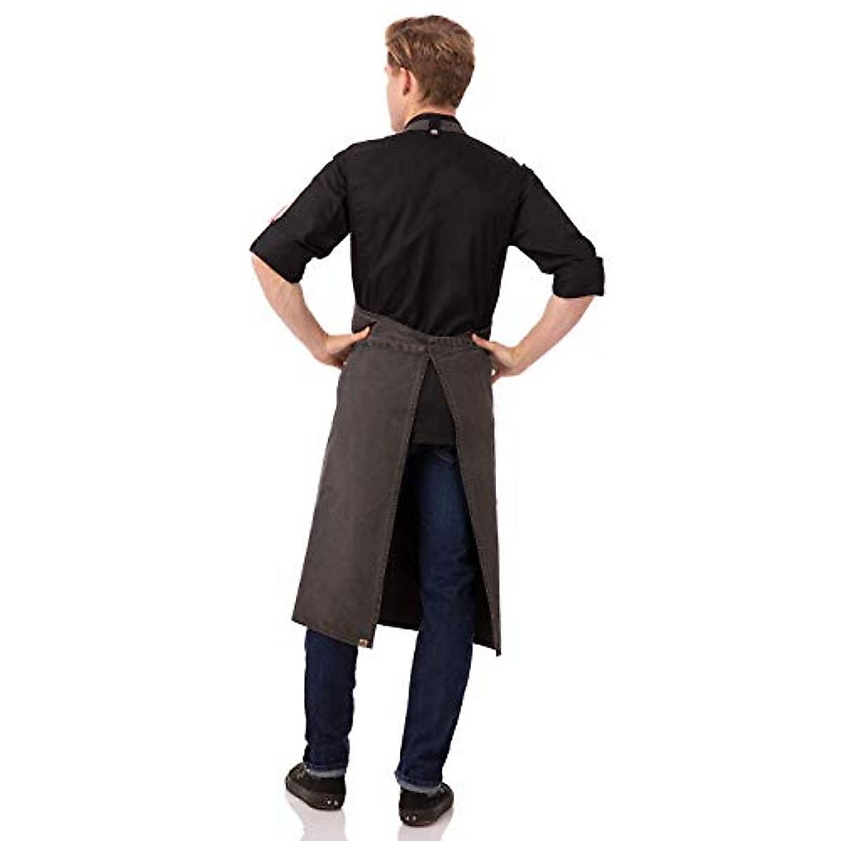 Chef Works Unisex Dorset Chefs Bib Apron, Pewter, One Size