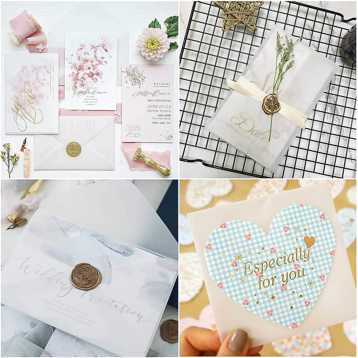 Colored Vellum Paper, Shynek 50 Sheets 10 Colors Transparent Vellum Paper 8.5 x 11 Translucent Printable Clear Vellum Sheets for Printing Drawing Ink Jet Laser Printer