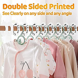 Yeeeasy Baby Closet Dividers for Clothes Durable Baby Closet Size Dividers Double-Sided Baby Clothing Organizer for Boys or Girls Easily Organize Baby Clothing, Fit 1.5’’ Rod, 8PCS