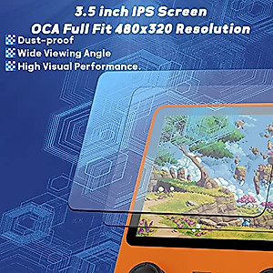 RGB20S Handheld Game Console 3.5 inch Retro Games Consoles Classic Emulator Hand-held Gaming Console Hand Held Video Games System Yellow